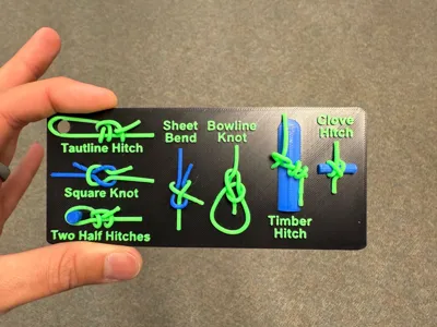 Scouts Knots Hitches and Bend Reference Card - Free 3D Print Model ...