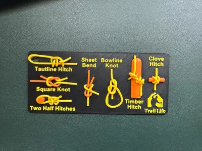Scouts Knots Hitches and Bend Reference Card - Free 3D Print Model ...
