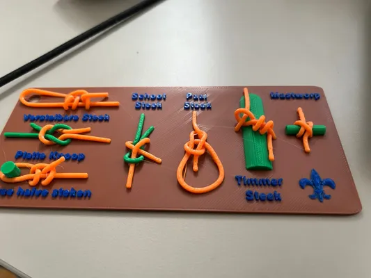 Scouts Knots Hitches and Bend Reference Card by marek MakerWorld ...