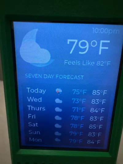 Aura, Smart Weather Forecast Display - Free 3D Print Model - MakerWorld