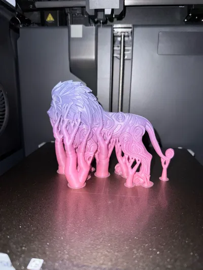 Designer LION Sculpture by 29FLO MakerWorld: Download Free 3D Models