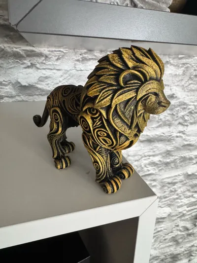 Designer LION Sculpture by 29FLO MakerWorld: Download Free 3D Models