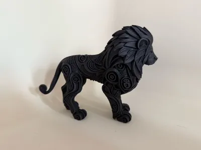 Designer LION Sculpture by 29FLO MakerWorld: Download Free 3D Models
