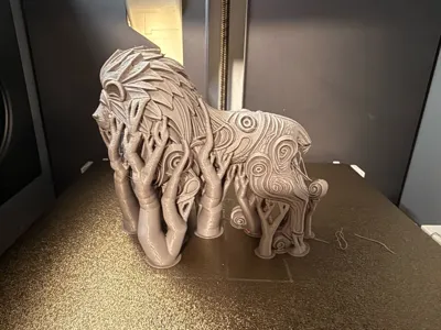 Designer LION Sculpture by 29FLO MakerWorld: Download Free 3D Models