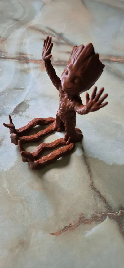 Groot Phone Holder by Neggan MakerWorld: Download Free 3D Models