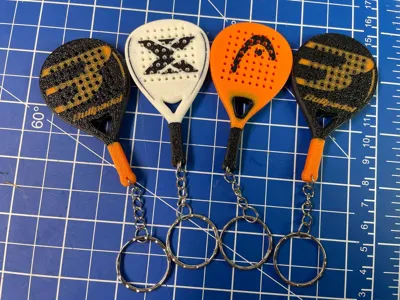 Padel Racket Keychains | 6 Brand Designs by custom3dmodels MakerWorld ...