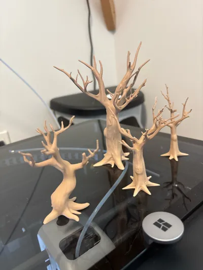 Set of 4 dead trees for Dungeons and Dragons DND - Free 3D Print Model ...