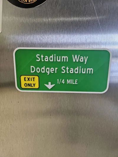 Los Angeles Dodgers Stadium Way Freeway Exit Sign by Euclid Do It ...
