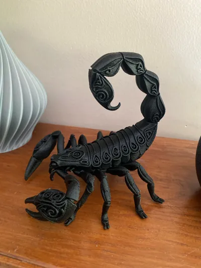 Designer SCORPION Sculpture - Free 3D Print Model - MakerWorld