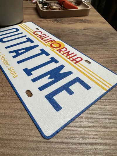 OUTATIME Replica Licence Plate, Back To The Future by Studio 727 ...