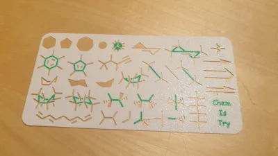 Organic Chemistry Stencil - molecules drawing tool by ETW_3DP - MakerWorld