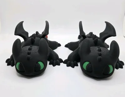 Tiny Articulated Dragon Toothless Night Fury Flexi by PinkyWings ...