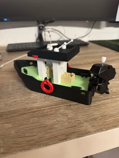 Floating and Motorized Benchy (Kit-010 optional) by Tim_Bricker MakerWorld: Download Free 3D Models