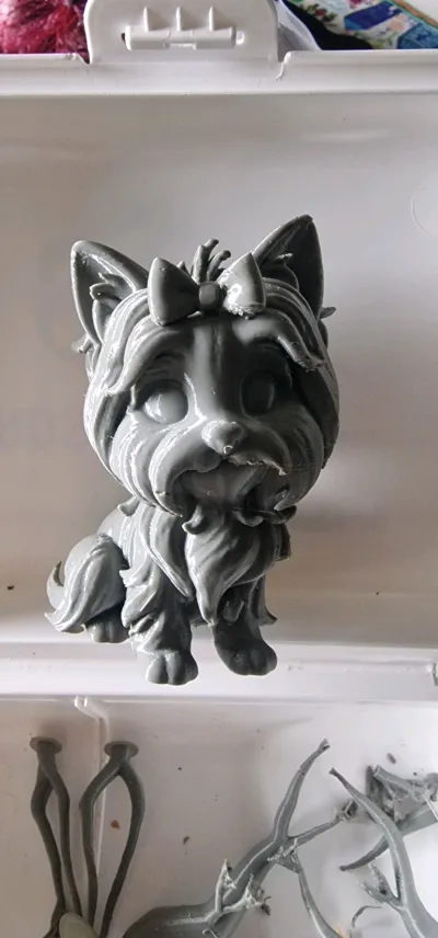 AI-Generated Female Yorkie Figurine Memorial Model by TCS ThreeD MakerWorld: Download Free 3D Models