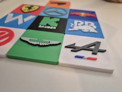 F1 Speed Champions Mount | All Team Logos Included - Free 3D Print ...