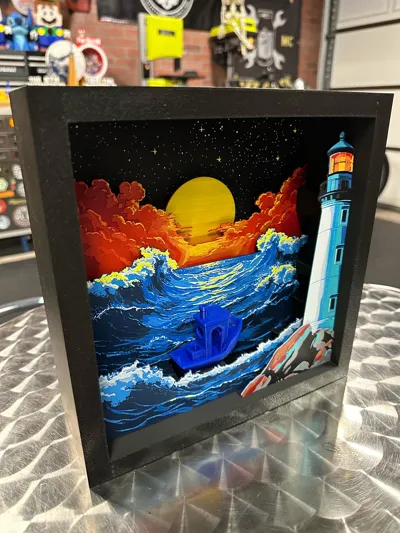 The Old Benchy and The Sea by Bedlam Threadz MakerWorld: Download Free 3D Models