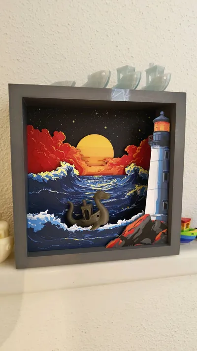 The Old Benchy and The Sea by Bedlam Threadz MakerWorld: Download Free 3D Models