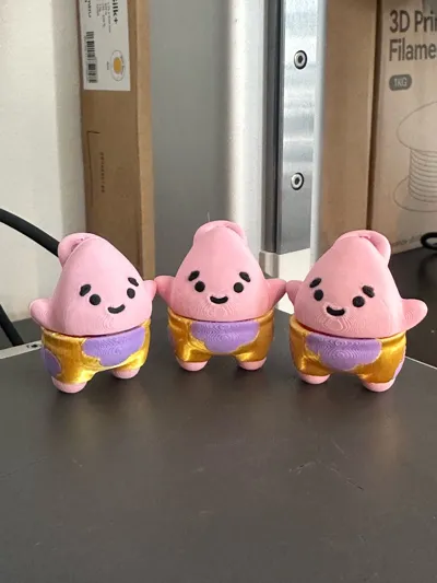 Baby Patrick Flexi Keychain! by Mochi Makes MakerWorld: Download Free ...
