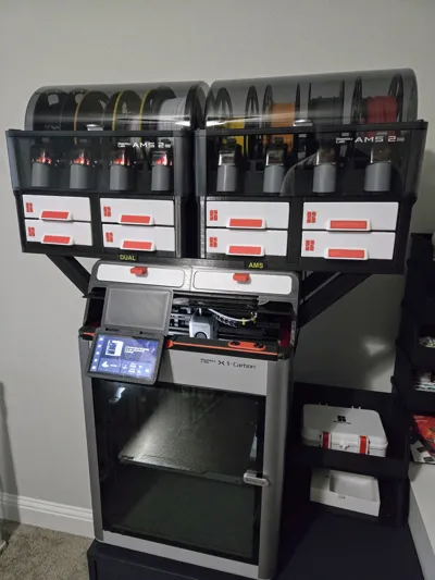 Dual AMS PRO 2 Riser System - Free 3D Print Model - MakerWorld