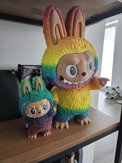 Labubu Leader - Zimomo with Long Fur - Stiff Short Curls - Multipart ...