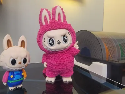 Labubu Leader - Zimomo with Long Fur - Stiff Short Curls - Multipart ...