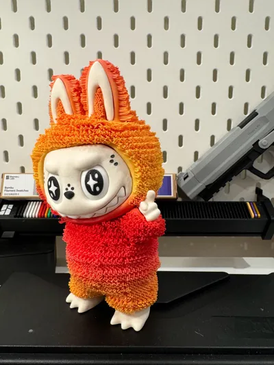 Labubu Leader - Zimomo with Long Fur - Stiff Short Curls - Multipart ...