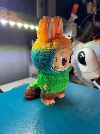 Labubu Leader - Zimomo with Long Fur - Stiff Short Curls - Multipart ...