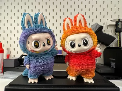 Labubu Leader - Zimomo with Long Fur - Stiff Short Curls - Multipart ...