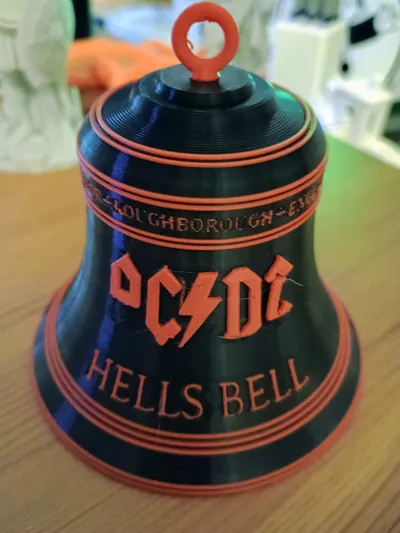 AC/DC Hell's Bell With Stand - Free 3D Print Model - MakerWorld