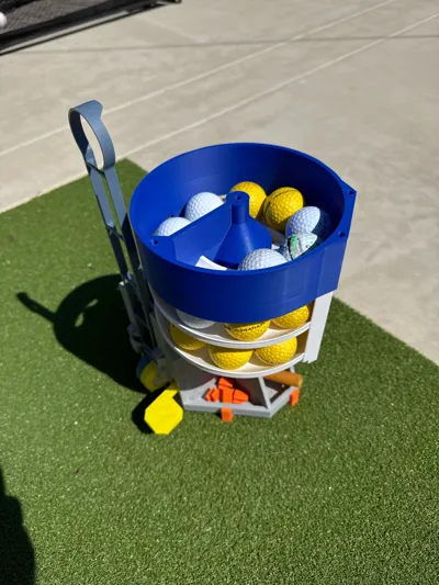 Funnel to Golf ball dispenser pro - Free 3D Print Model - MakerWorld