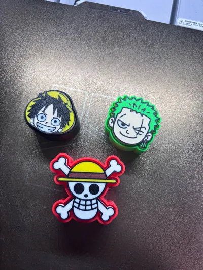 One Piece - Fidget Clickers-Luffy,Zoro,Sanji,Usopp - Free 3D Print ...