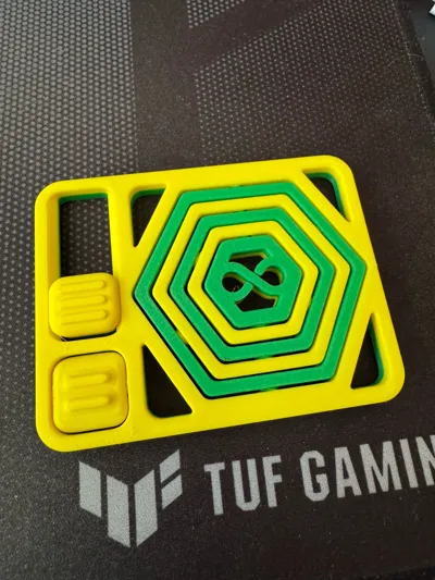 Hexagon Gyro Card Fidget - Print in Place - Free 3D Print Model ...