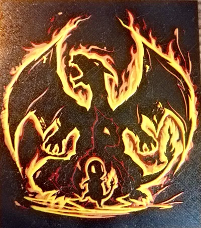 Fire evolution 2 HueForge by 2emme3dlab - MakerWorld