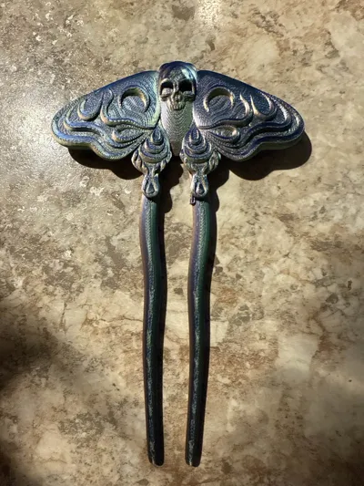 Death Head Moth - Twist Hairpin by Reydio Active MakerWorld: Download ...