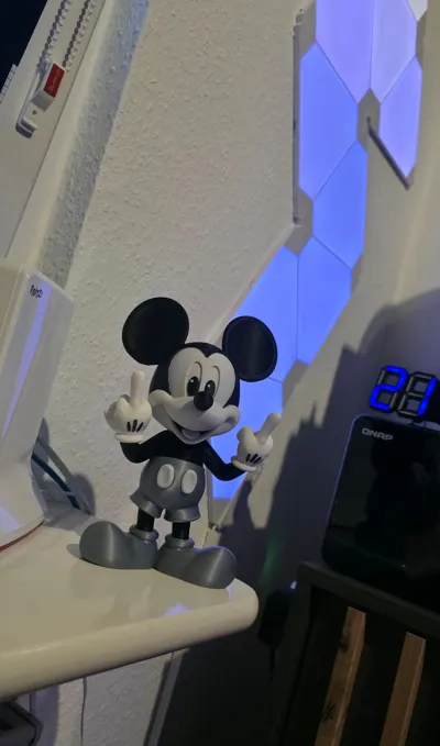 Grayscale Mickey Mouse Middle Finger Pose by El1as MakerWorld: Download ...