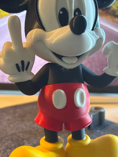 Grayscale Mickey Mouse Middle Finger Pose by El1as MakerWorld: Download ...