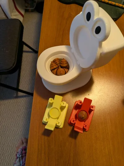 Shoot the Poop Game - No AMS - Free 3D Print Model - MakerWorld