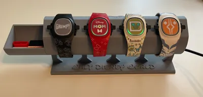 Disney Magic Band stand and charging dock - Free 3D Print Model ...