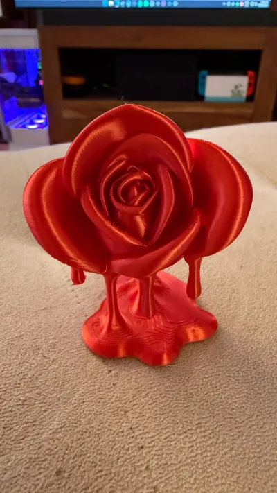 Dripping Flower Statue - Free 3D Print Model - MakerWorld