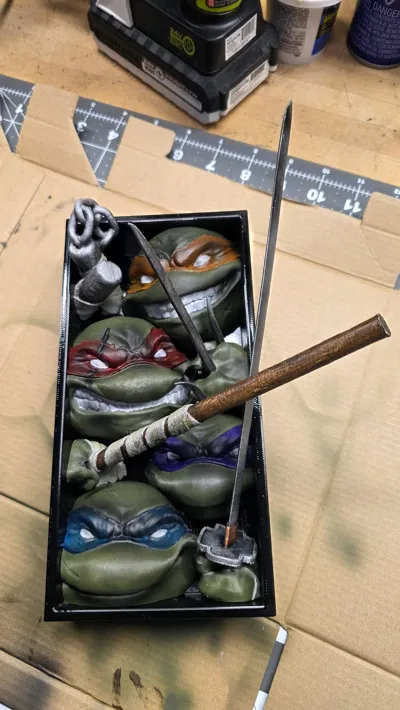 TMNT Book Nook and Wall Mount by Treddigineer MakerWorld: Download Free ...