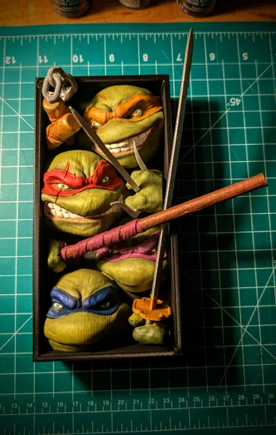 TMNT Book Nook and Wall Mount - Free 3D Print Model - MakerWorld