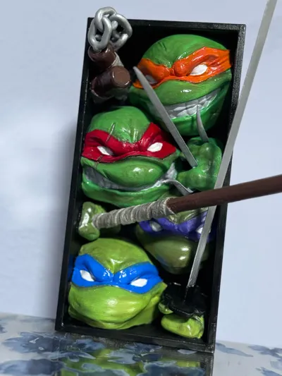TMNT Book Nook and Wall Mount by Treddigineer MakerWorld: Download Free ...