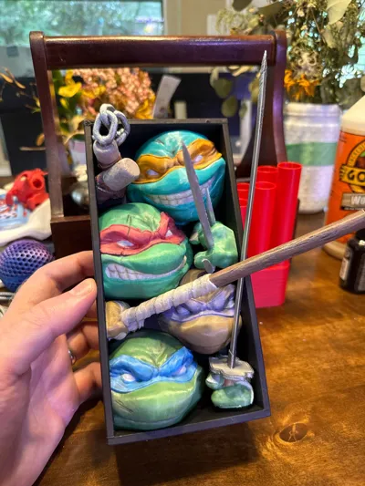 TMNT Book Nook and Wall Mount - Free 3D Print Model - MakerWorld