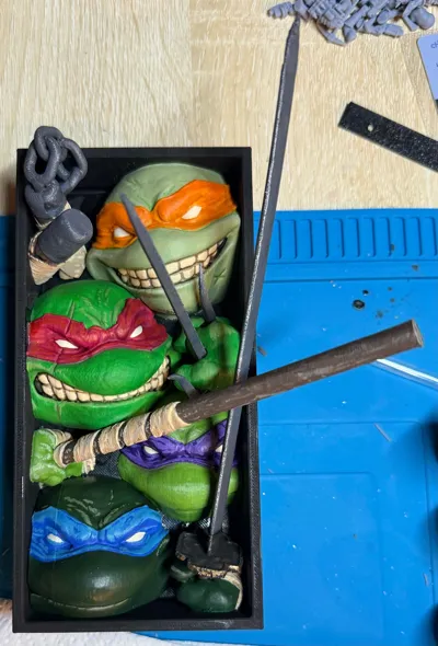 TMNT Book Nook and Wall Mount - Free 3D Print Model - MakerWorld