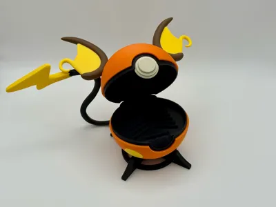 Raichu Ball - Pokemon - Pokeball Functional - Free 3D Print Model ...