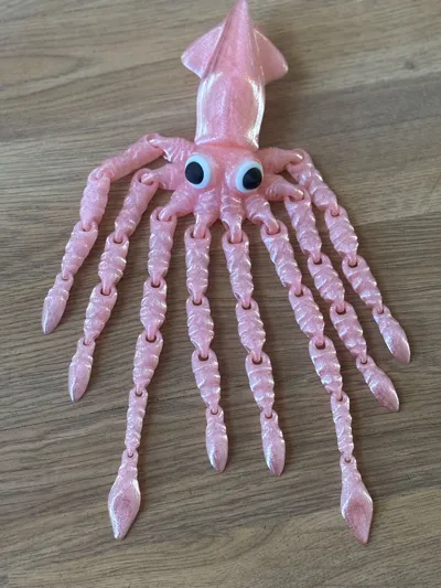 Articulated Squid Model - Free 3D Print Model - MakerWorld