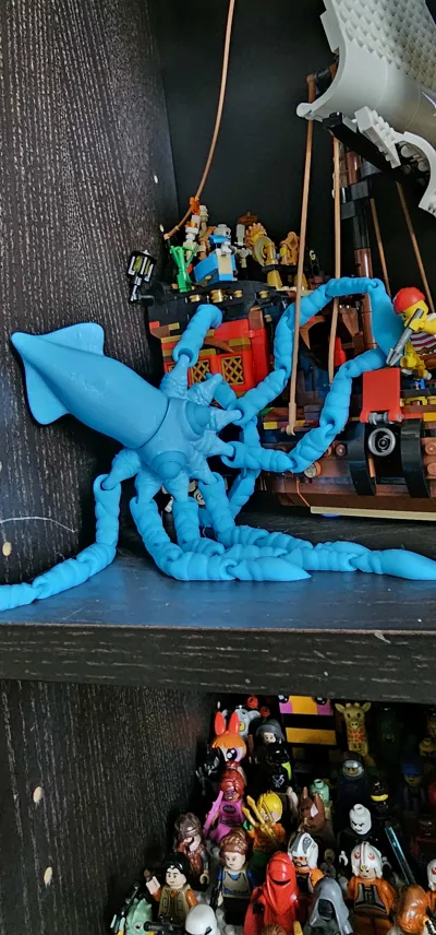 Articulated Squid Model - Free 3D Print Model - MakerWorld