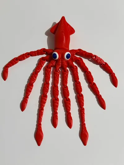 Articulated Squid Model - Free 3D Print Model - MakerWorld