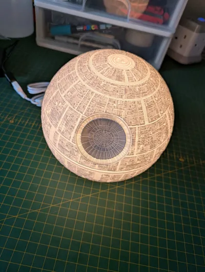 Death Star Lamp Remixed by Paulies Prints MakerWorld: Download Free 3D ...
