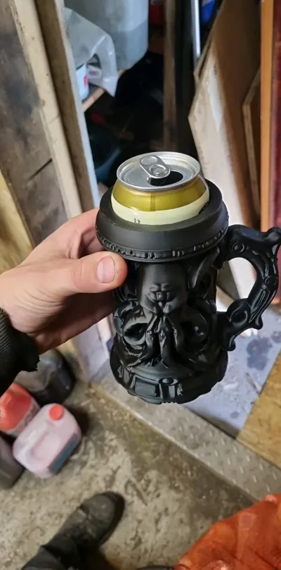 Cthulhu Can Holder (0.5L + 12oz Cans) - Beer mug by RUMcajz MakerWorld ...